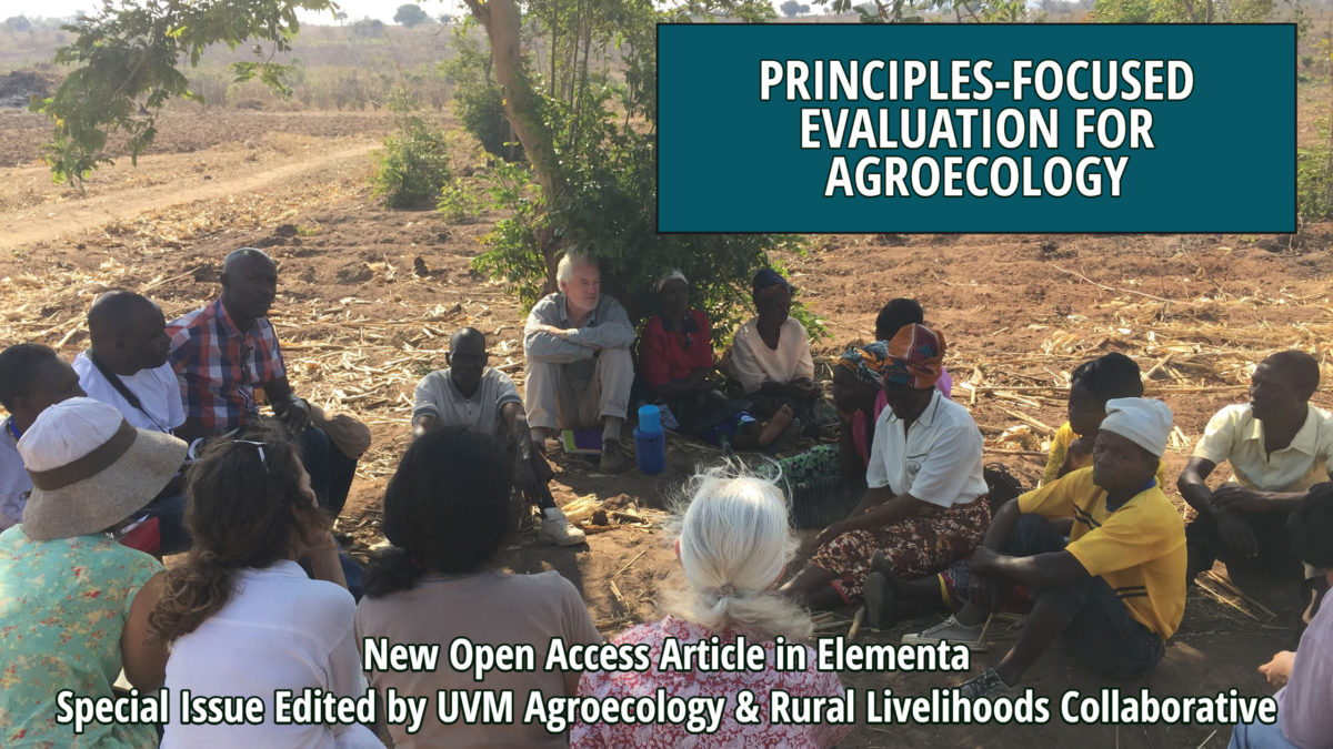 Principles-focused evaluation for agroecology 1 - Agroecology at UVM