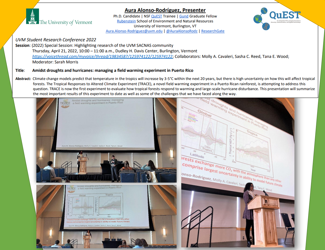 Special Session Highlighting Research of the UVM SACNAS Community