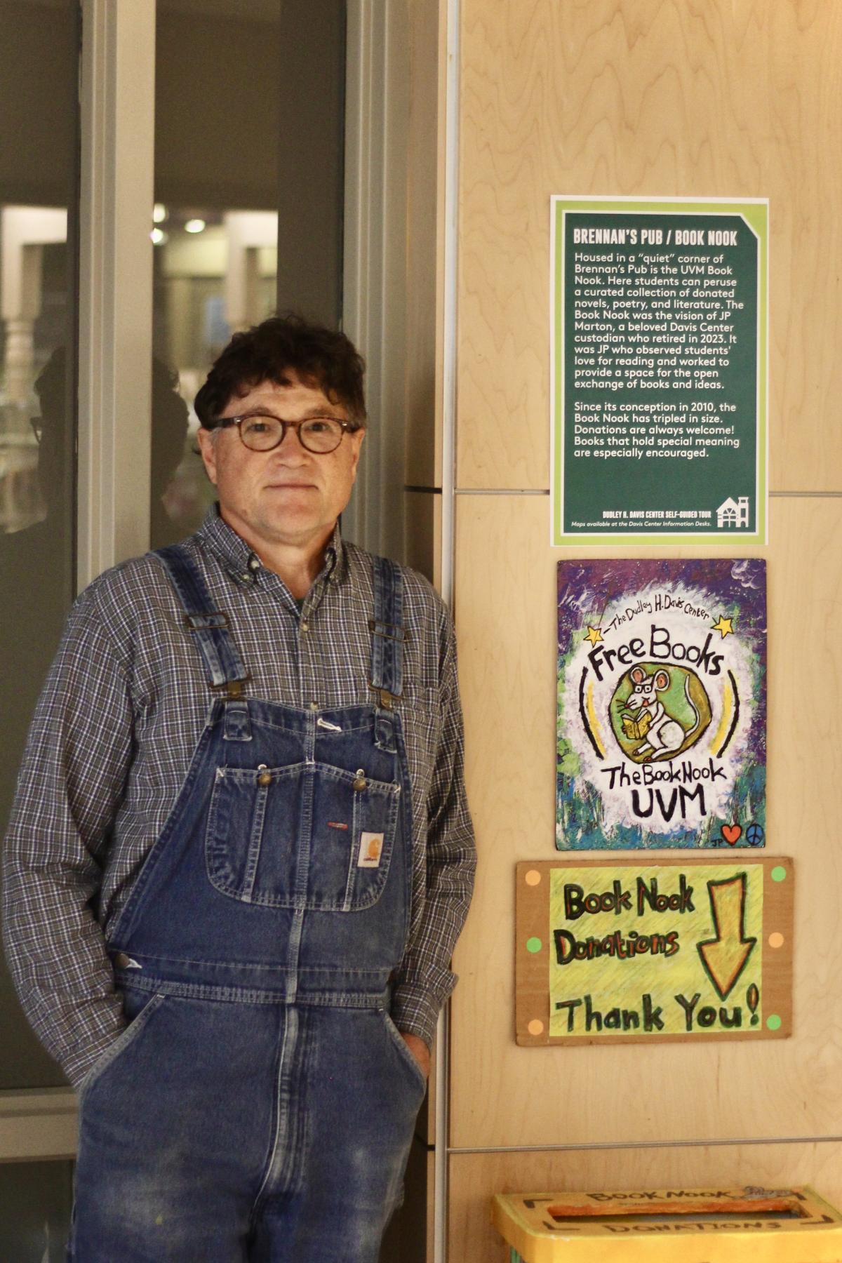Beloved UVM Davis Center Employee JP Marton Retires After 15 Years, But His "Book Nook" is Just ...