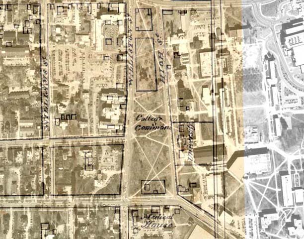 Burlington Overlay Map 1830-1988 east section
