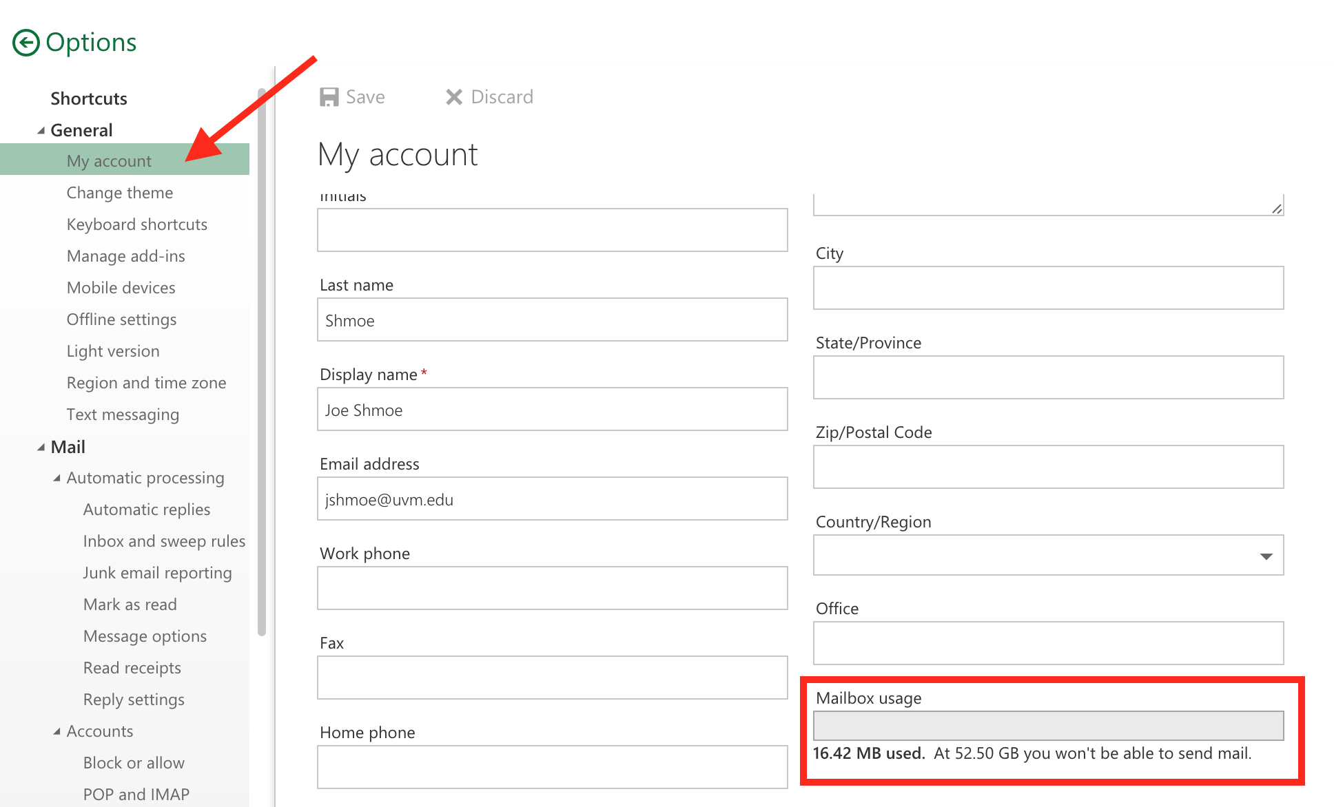 Mail Storage Quota – UVM Knowledge Base