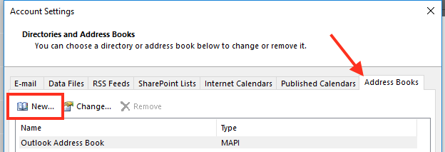 Add UVM Address book to Outlook via LDAP – UVM Knowledge Base