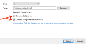 Accessing Network Folders – UVM Knowledge Base