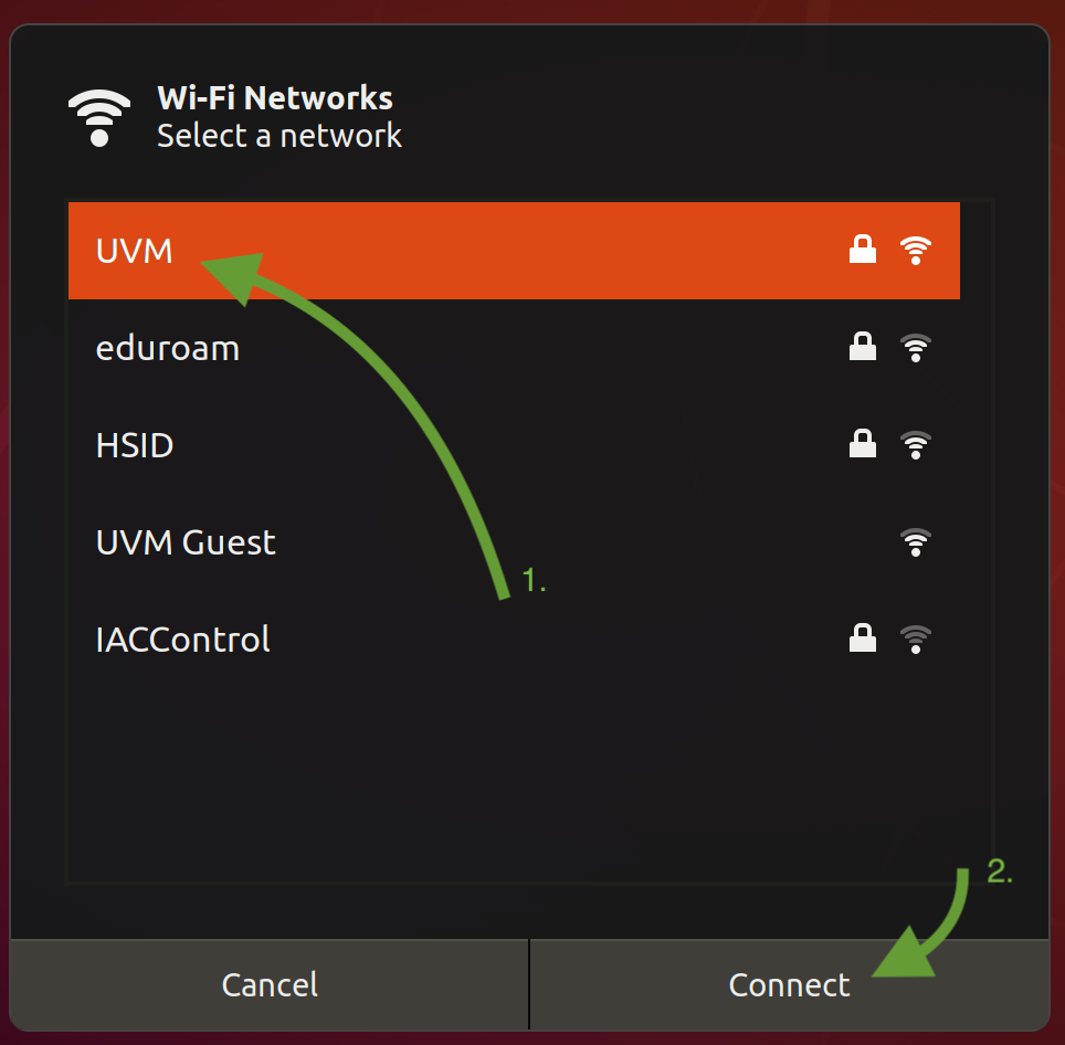 Connect to UVM Wireless – UVM Knowledge Base