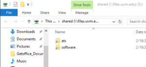 Accessing Network Folders – UVM Knowledge Base