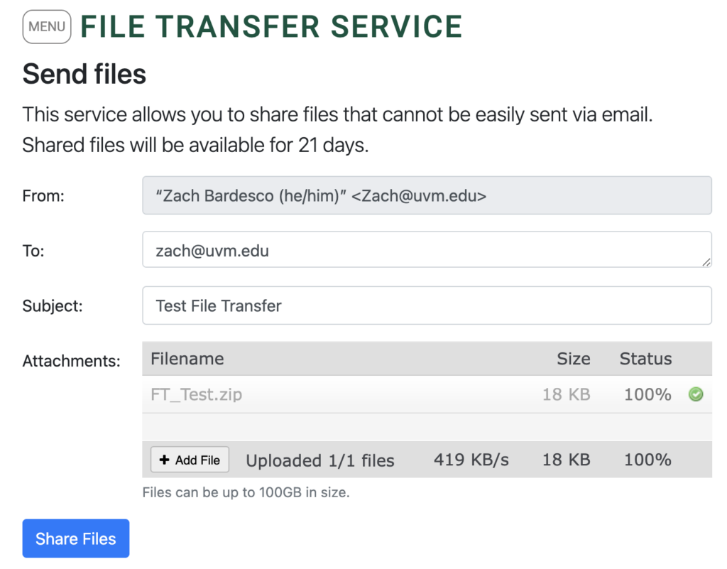 ETS File Transfer Service – UVM Knowledge Base