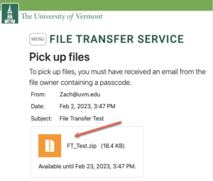 ETS File Transfer Service – UVM Knowledge Base