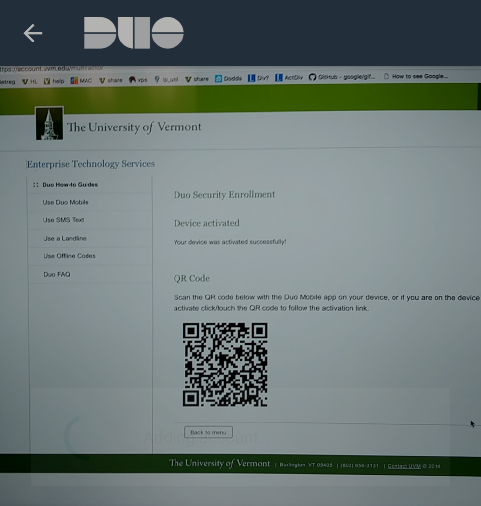 Duo Multi-Factor Authentication – UVM Knowledge Base