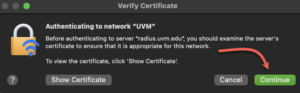 Connect to UVM Wireless – UVM Knowledge Base