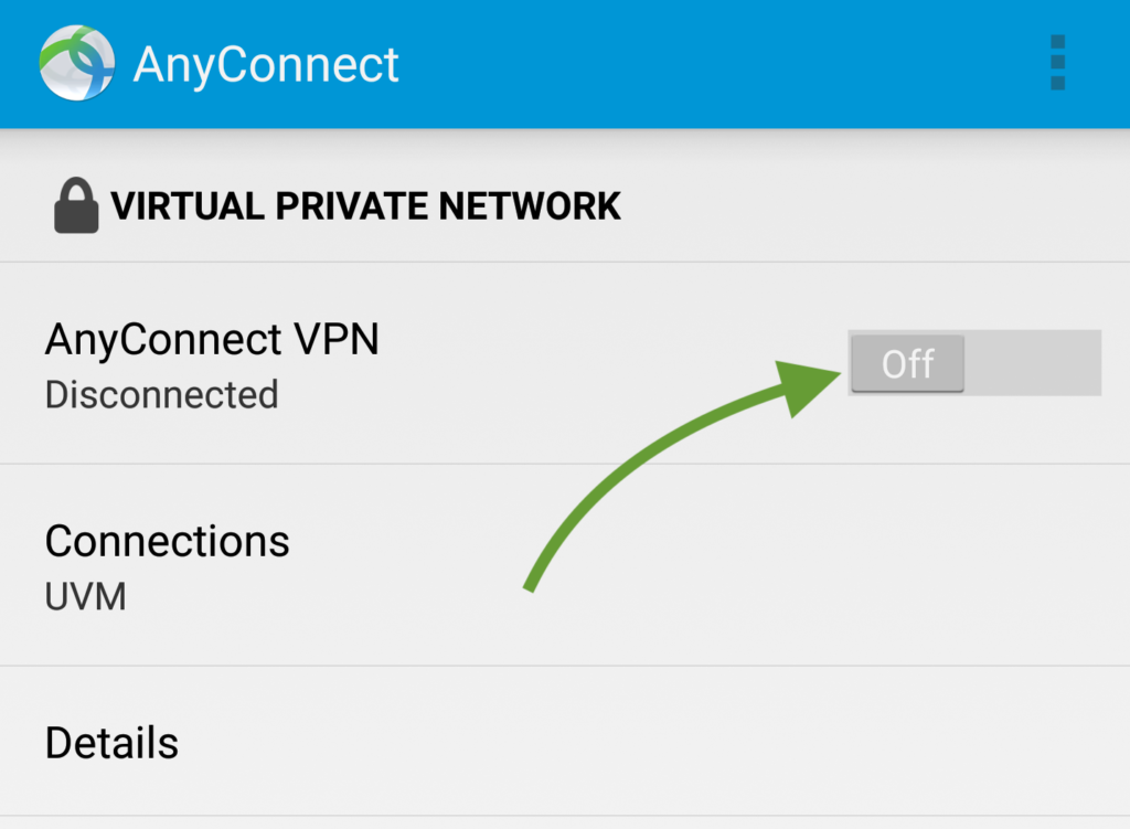 Install the Cisco AnyConnect VPN client – UVM Knowledge Base