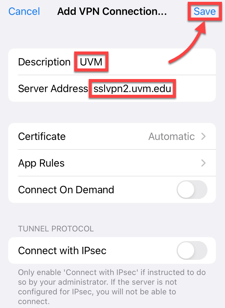 Install the Cisco Secure Client VPN app – UVM Knowledge Base