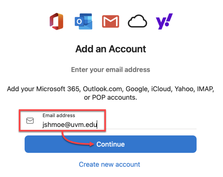 Add a UVM Email Account to Your Device – UVM Knowledge Base