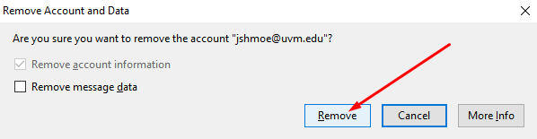 Adding a UVM Account to Thunderbird – UVM Knowledge Base