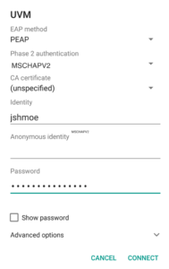 Connect to UVM Wireless – UVM Knowledge Base