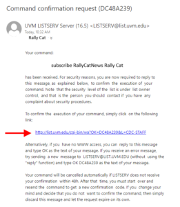 LISTSERV Subscription Management and Administration – UVM Knowledge Base