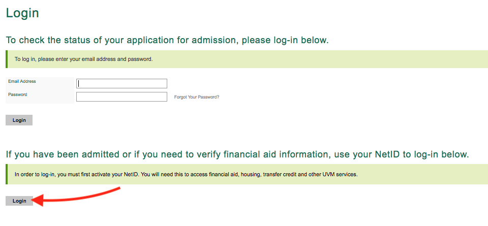 Admitted Students – UVM Knowledge Base