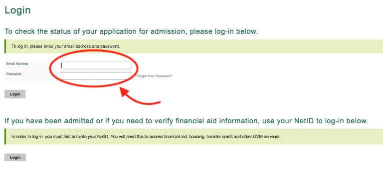 Admitted Students – UVM Knowledge Base