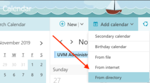 Adding and Importing Campus Calendars – UVM Knowledge Base