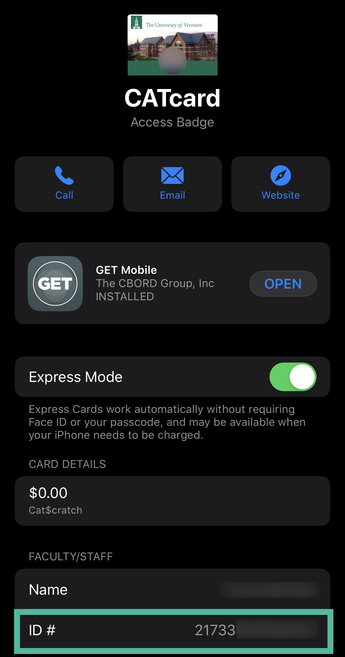Adding your CATcard to Apple Wallet on iPhone or Apple Watch – UVM ...