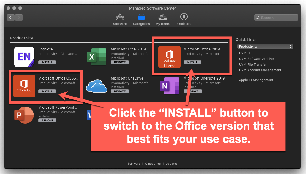 Microsoft Office Licensing: Volume vs. O365 – UVM Knowledge Base