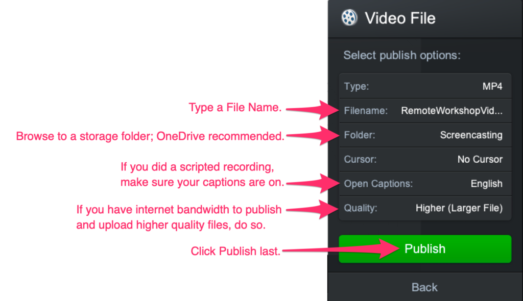 ScreenPal: Quick Start – UVM Knowledge Base