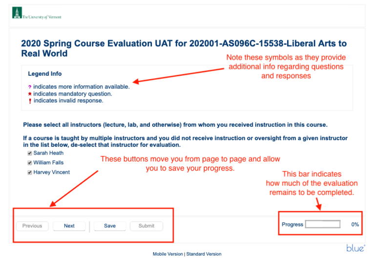 Blue Course Evaluations – Completing your Course Evaluations – Student ...