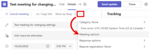 Microsoft Teams – Meeting Options – UVM Knowledge Base