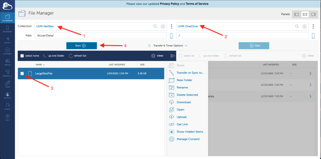 Globus (data transfer service) – UVM Knowledge Base