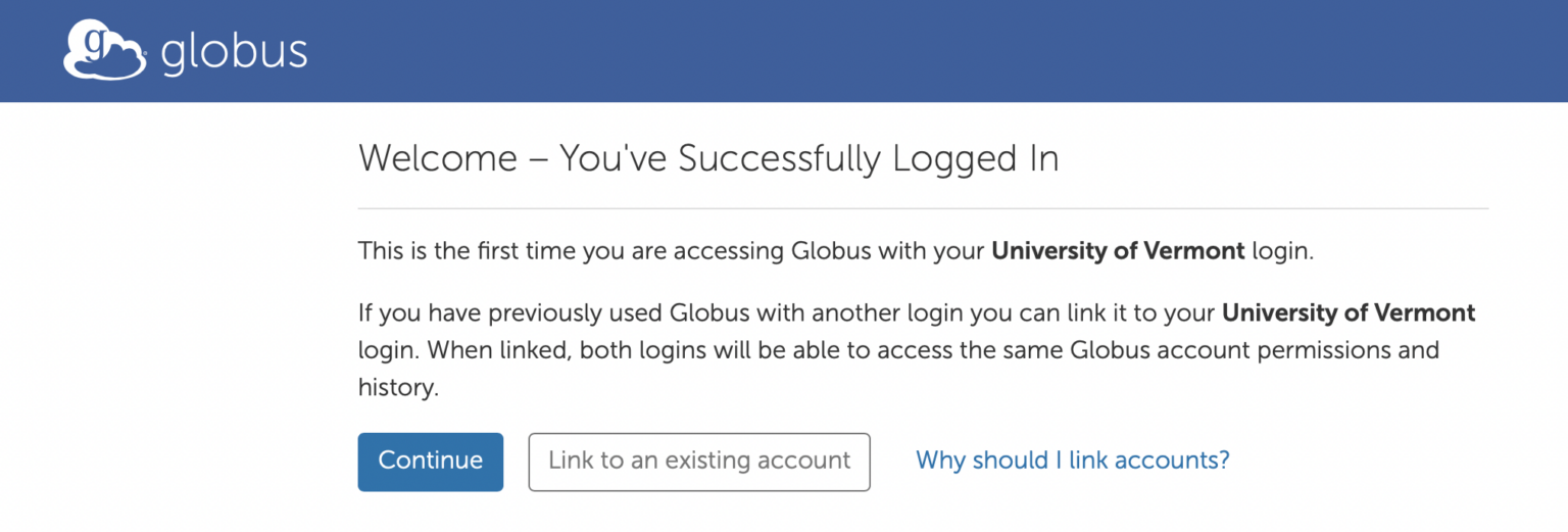 Globus (data transfer service) – UVM Knowledge Base