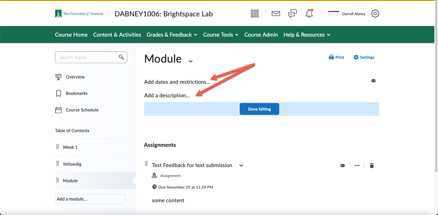 Brightspace – Bulk Manage dates in Course Content and Course Admin ...