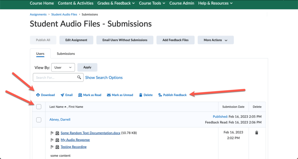 Brightspace – Assignments – UVM Knowledge Base