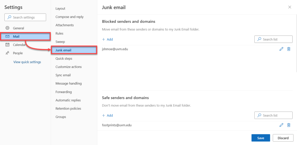 Filtering and Forwarding Emails in Outlook – UVM Knowledge Base