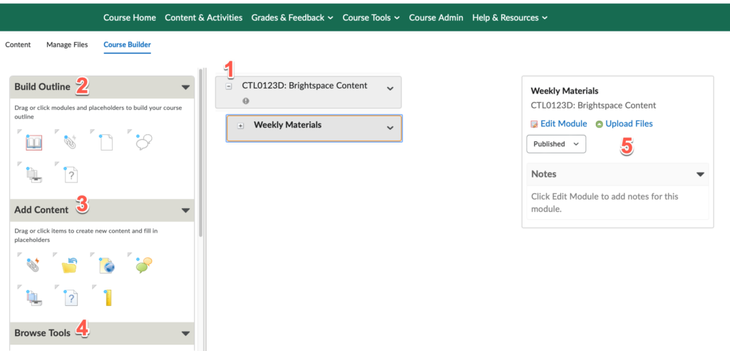 Brightspace – Course Builder – UVM Knowledge Base