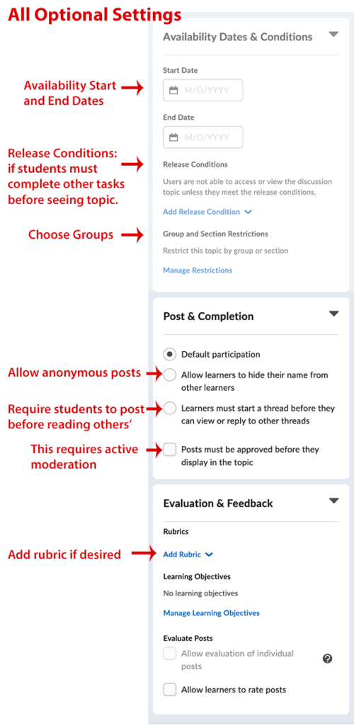 Brightspace- Discussions – UVM Knowledge Base