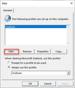 Resetting Outlook Profiles – UVM Knowledge Base