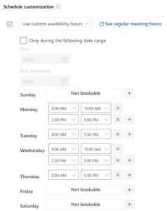 Microsoft Bookings with Me – Setting up Bookable Time – UVM Knowledge Base