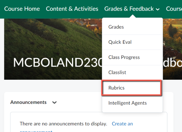 Brightspace – Rubrics – UVM Knowledge Base