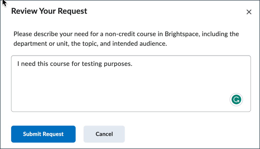 Brightspace – Non-Credit Course Creation/ Learner Self-Enrollment – UVM ...