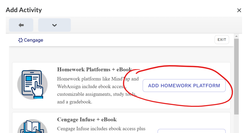 Brightspace – Cengage Integration – UVM Knowledge Base
