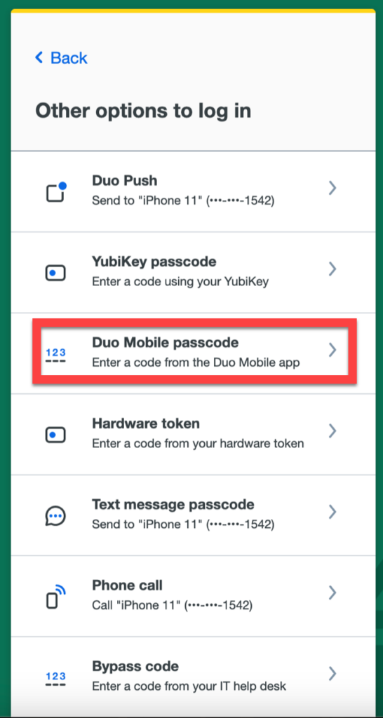 Duo Multi-Factor Authentication – UVM Knowledge Base