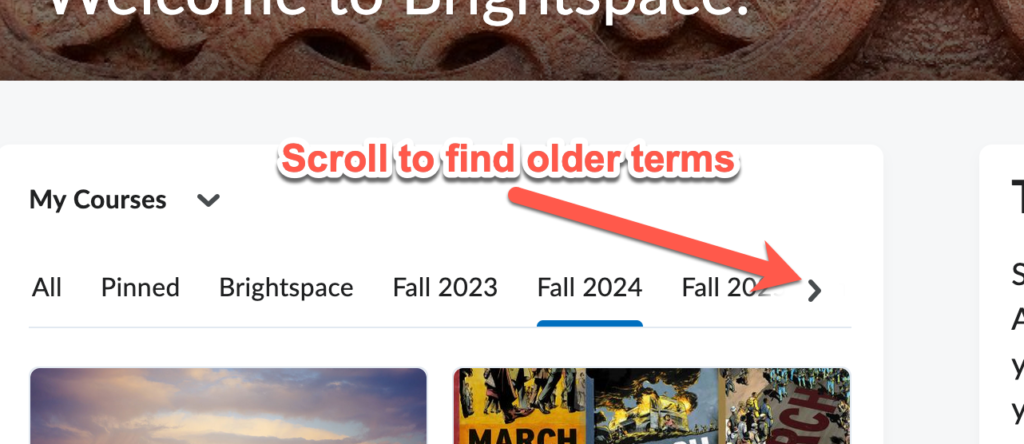 Brightspace – Find Your Course – UVM Knowledge Base