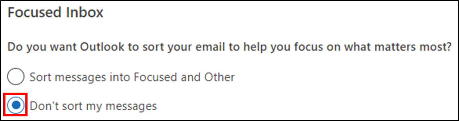 Focused Inbox – UVM Knowledge Base