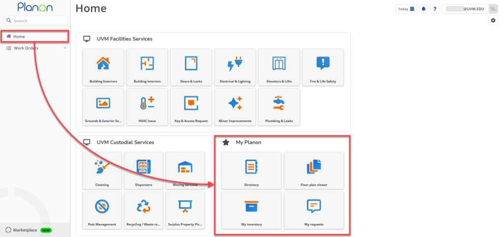 Planon Self-Service – UVM Knowledge Base