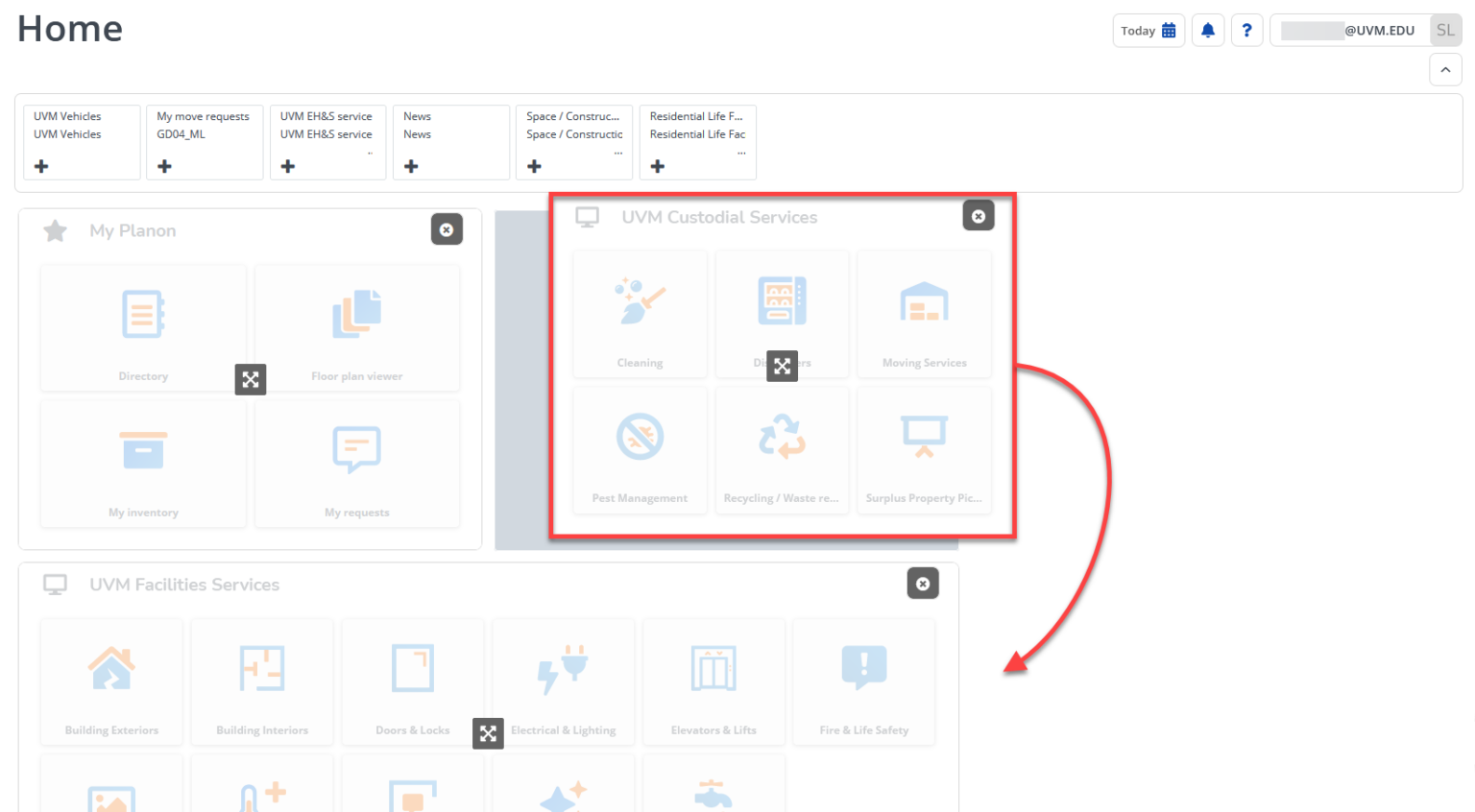 Planon Self-Service – UVM Knowledge Base