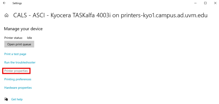 Printers: Faculty and Staff (Kyocera) – UVM Knowledge Base