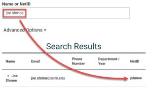 NetID Lookup – UVM Knowledge Base
