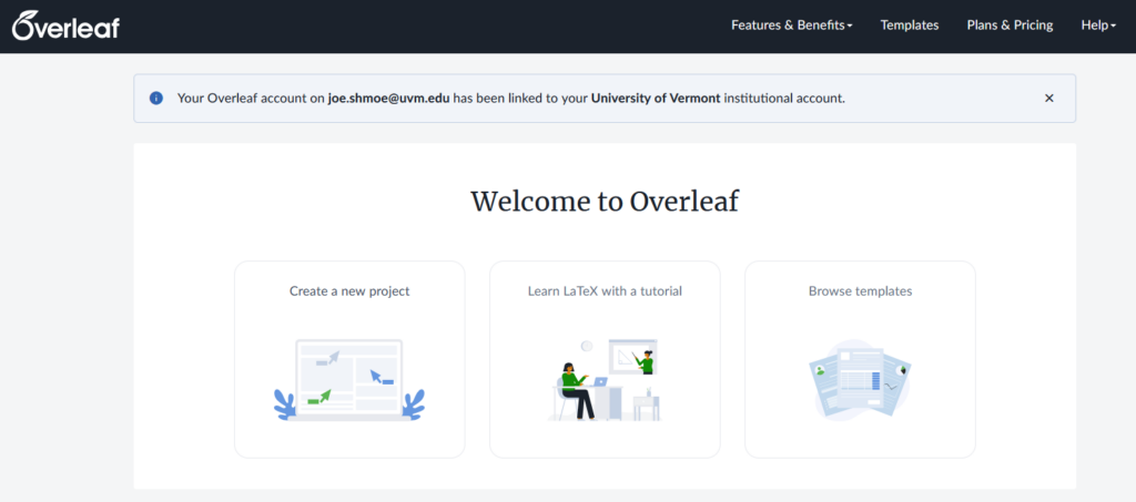 Overleaf – UVM Knowledge Base
