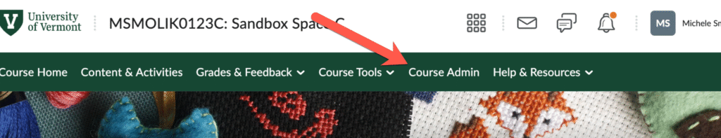 Brightspace – Copy Materials Between Courses – UVM Knowledge Base