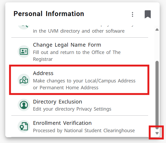 myUVM – Personal Information for Students – UVM Knowledge Base