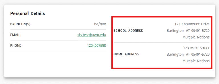 myUVM – Profile Page – UVM Knowledge Base